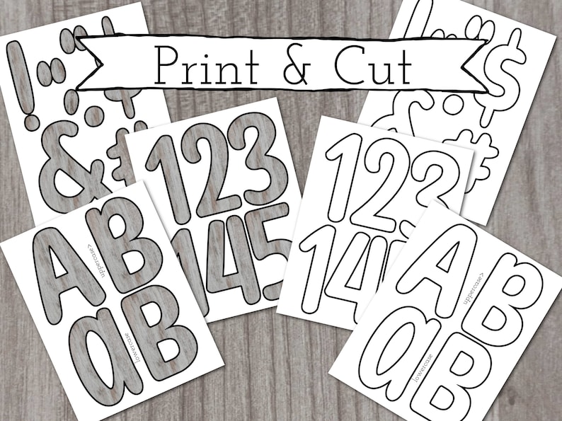 Printable Letters and Numbers for Bulletin Boards | Print and Cut ...
