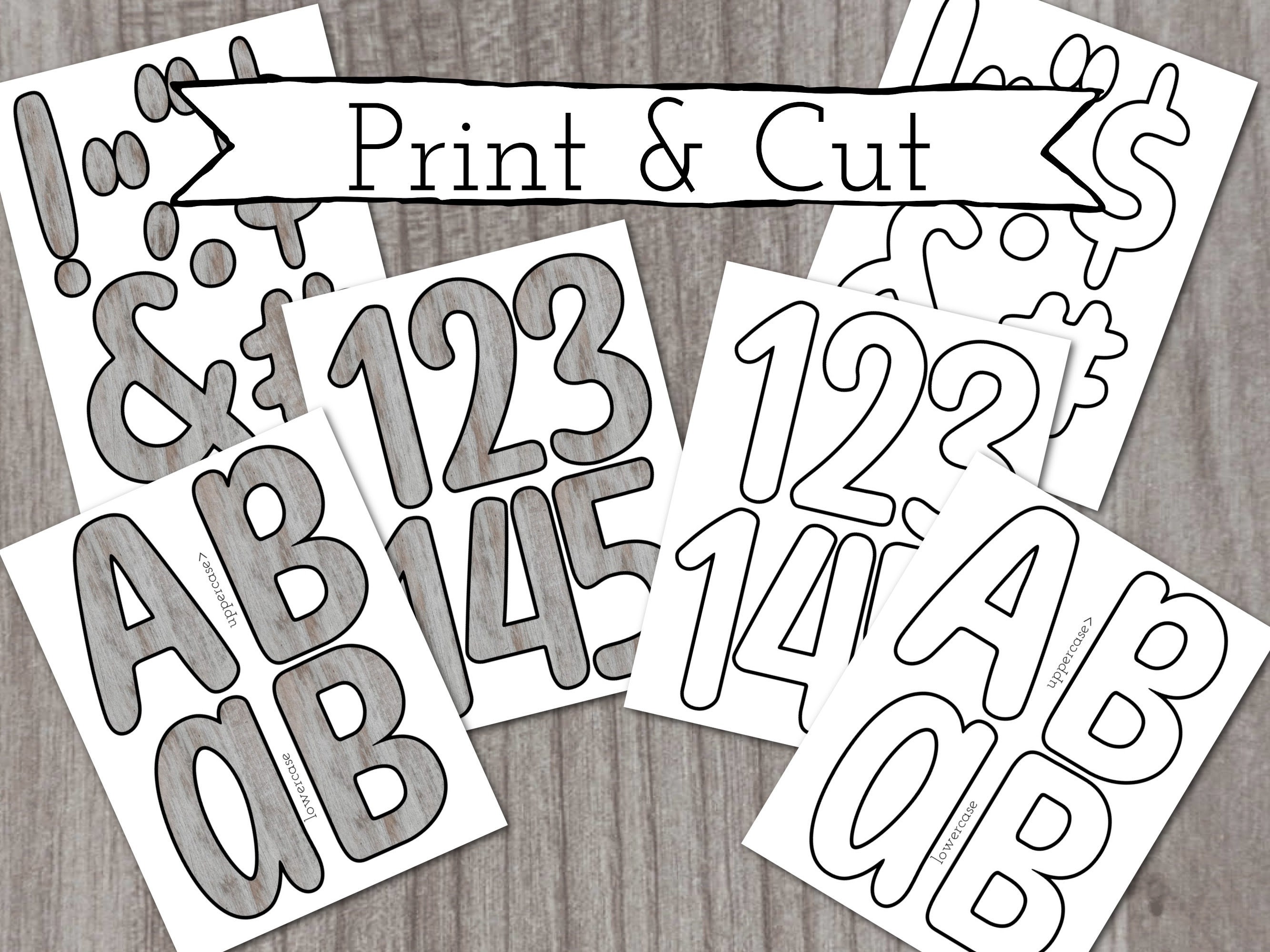 Printable Letters and Numbers for Bulletin Boards | Print and Cut ...