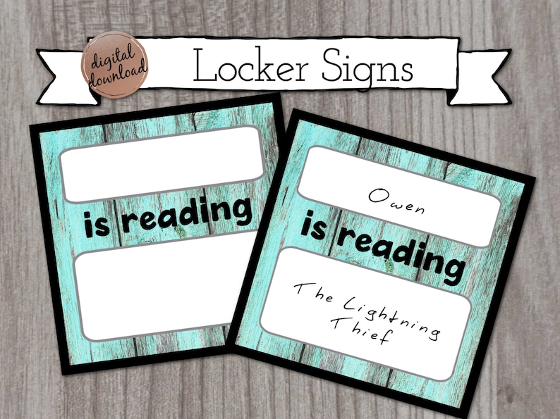 Reading Locker Sign | Reading Printable | Classroom Decor | Library ...