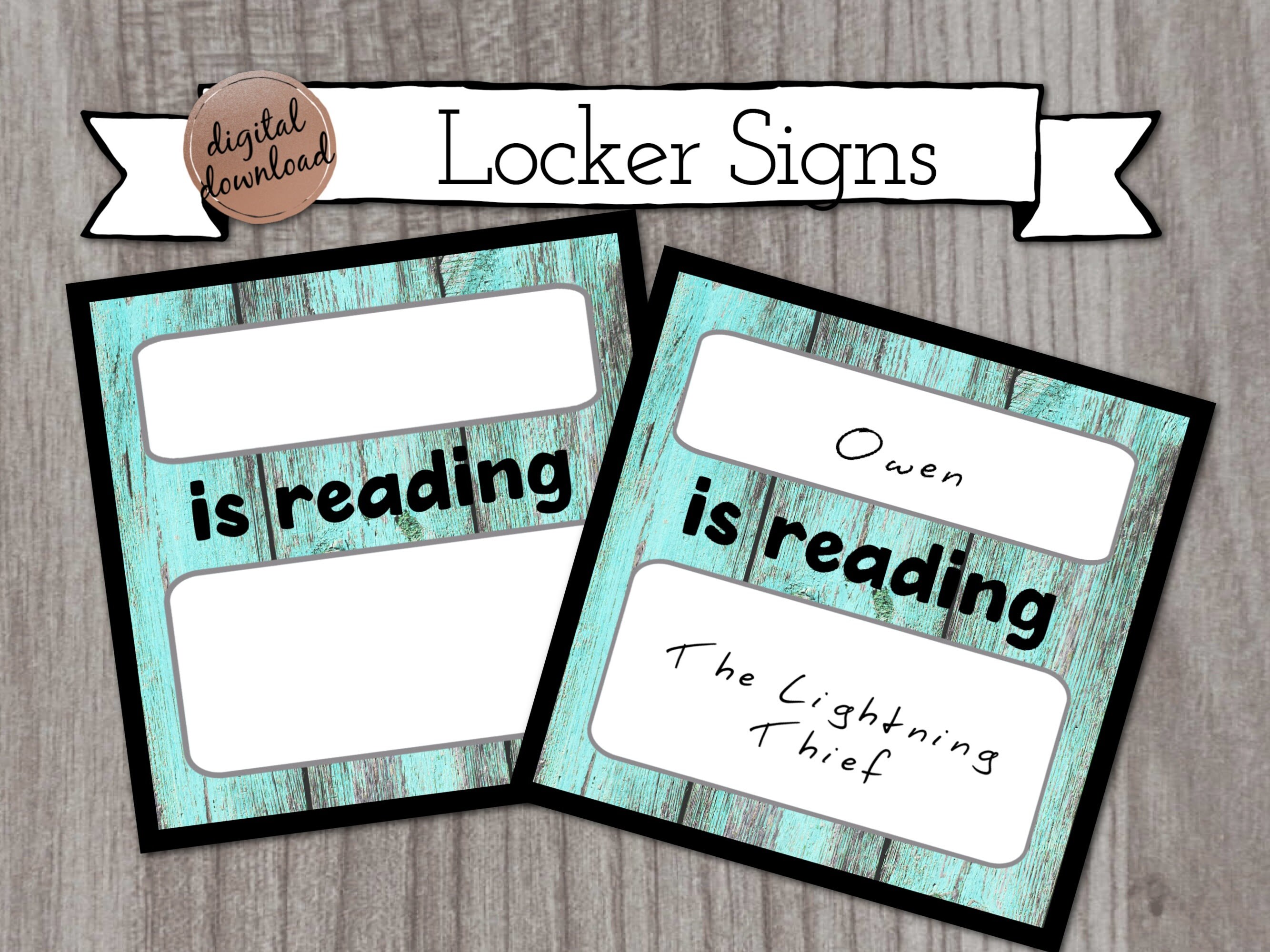 Reading Locker Sign | Reading Printable | Classroom Decor | Library ...