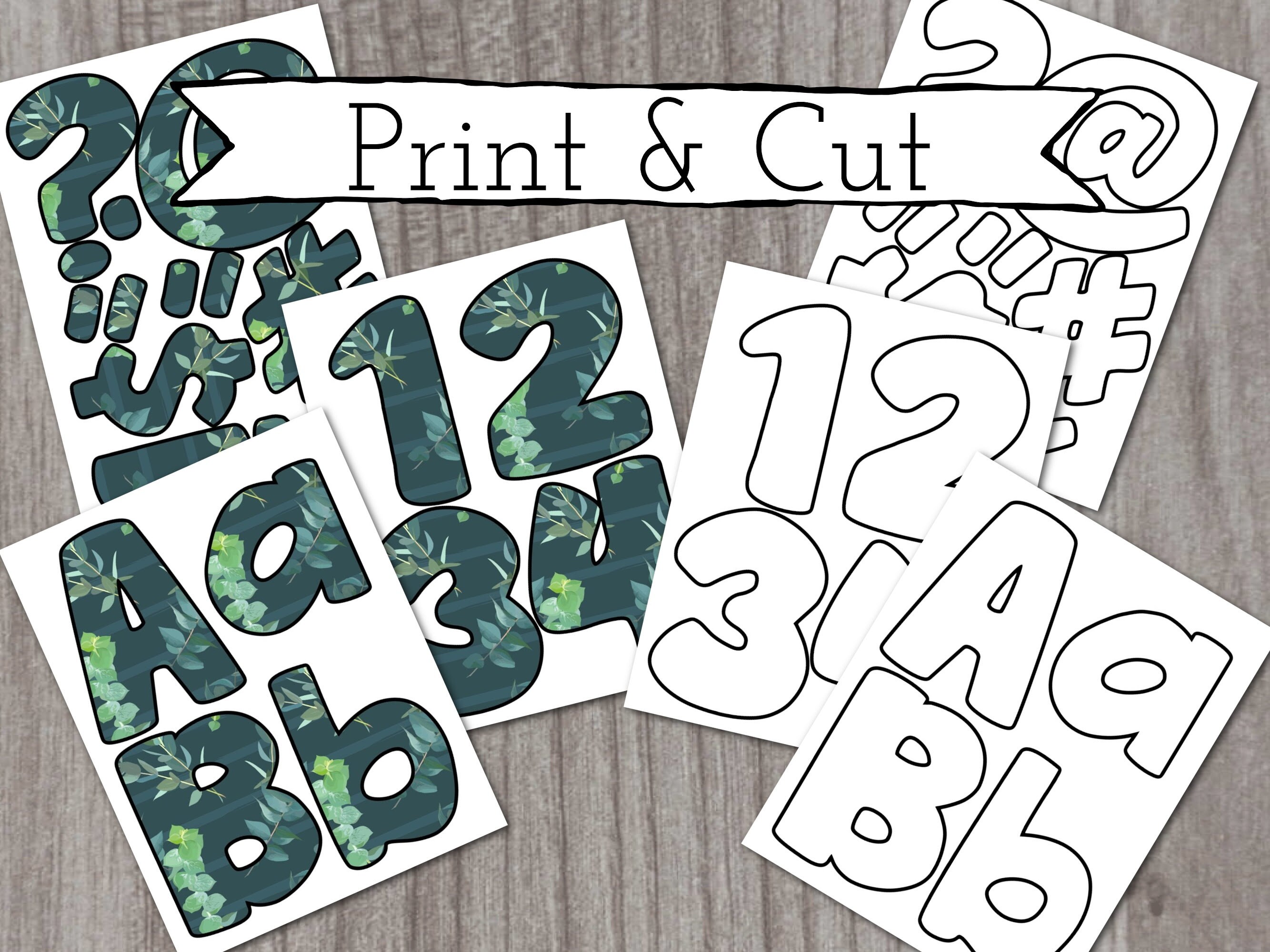 5 Inch Printable Letters and Numbers for Bulletin Boards | Print and ...