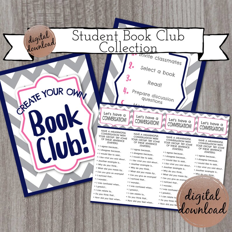 Book Club Printable for School Library or Classroom Library - Etsy
