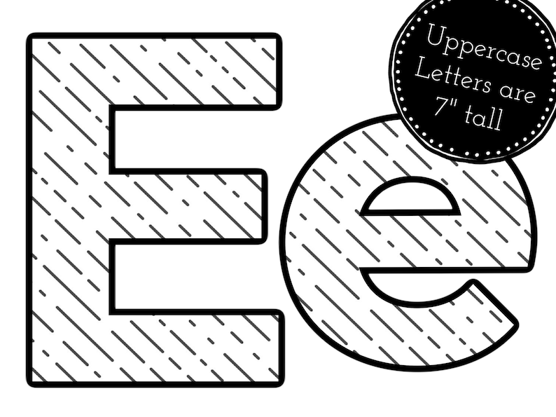 Printable Bulletin Board Letters and Numbers | Print and Cut | Pattern ...