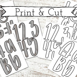 Handwritten Printable Letters and Numbers for Bulletin Boards | Print ...