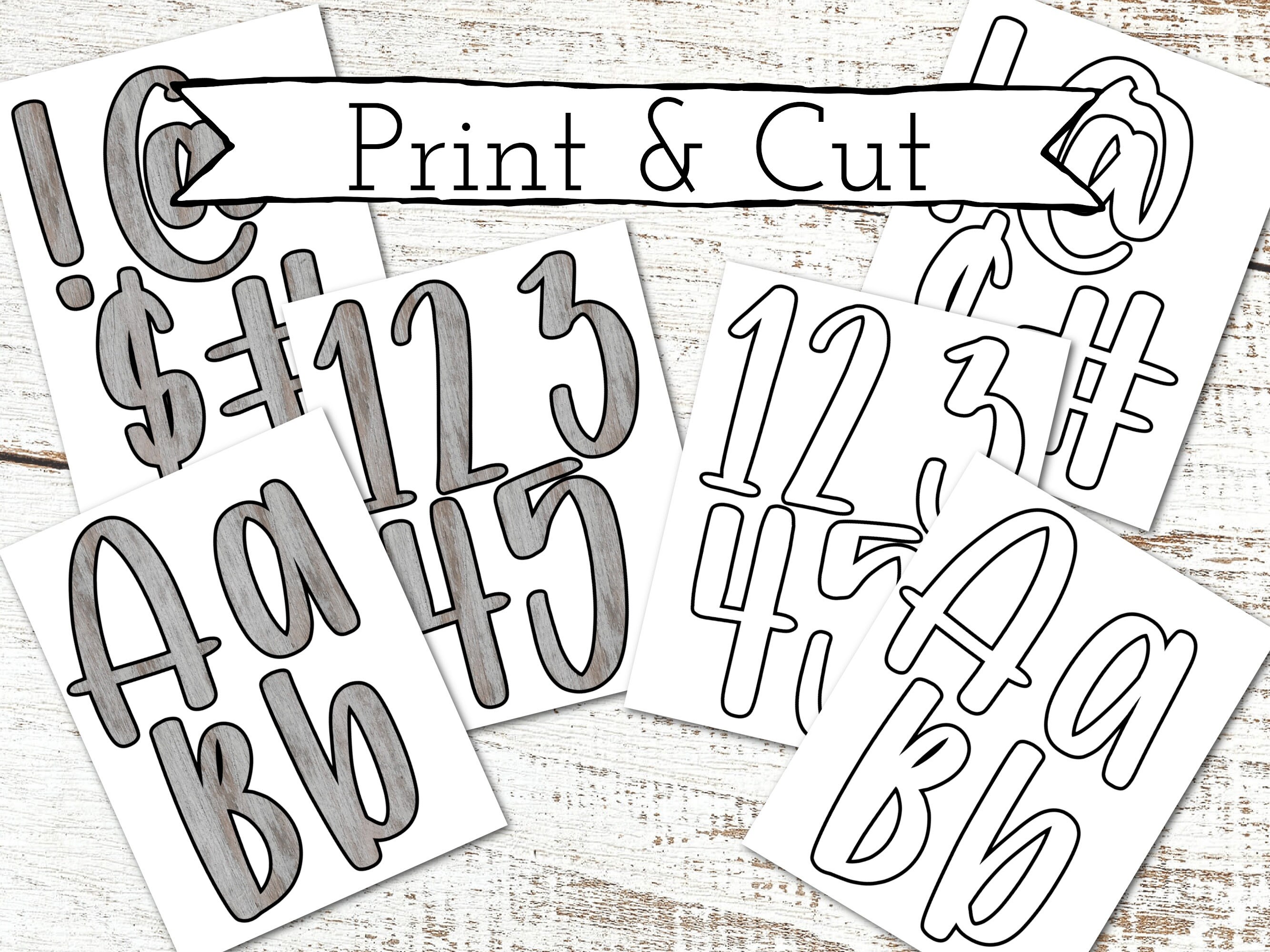 Handwritten Printable Letters and Numbers for Bulletin Boards | Print ...