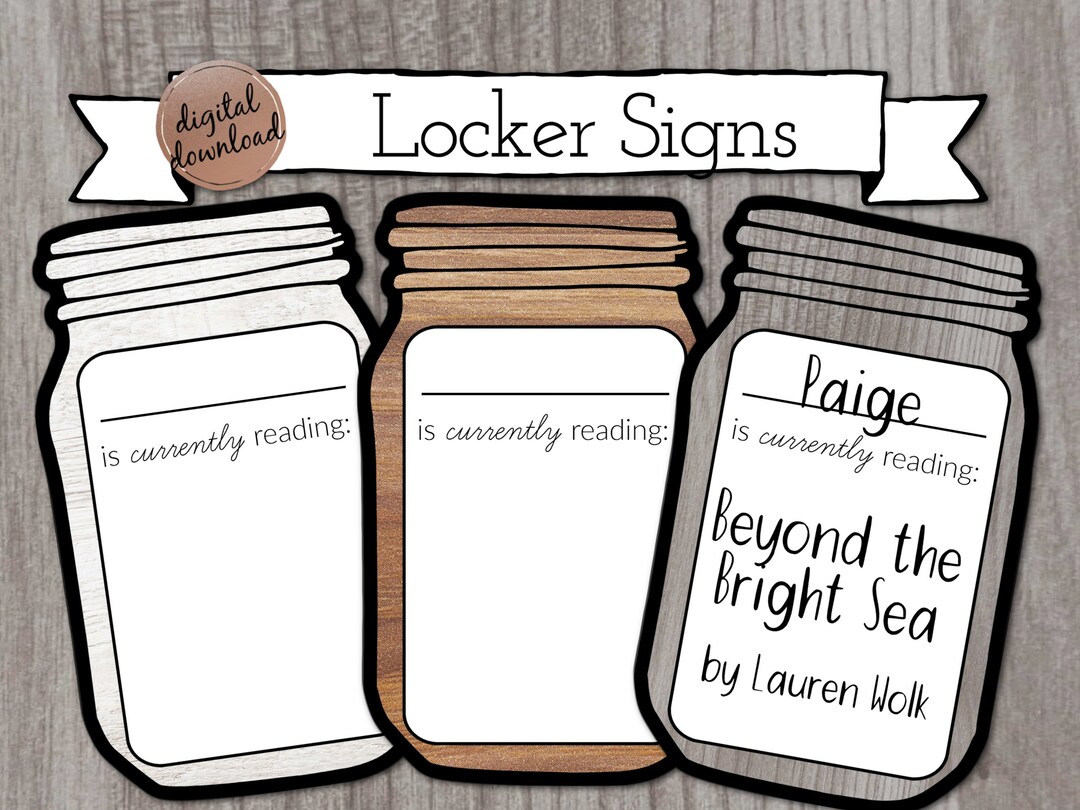 What I’m Reading Locker Sign | Reading Printable | Currently Reading ...