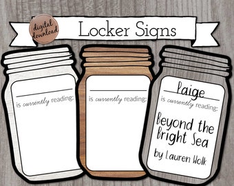 Reading Locker Sign | Reading Printable | Classroom Decor | Library ...
