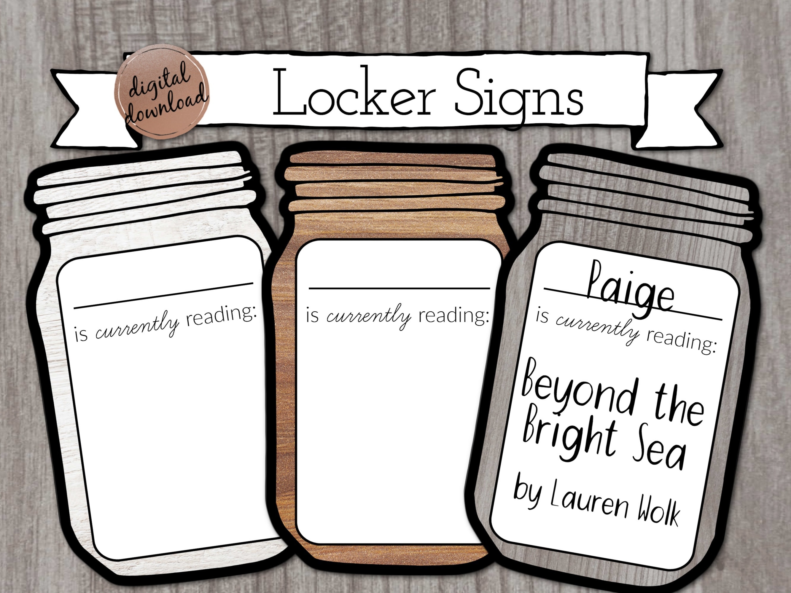 What I’m Reading Locker Sign | Reading Printable | Currently Reading ...