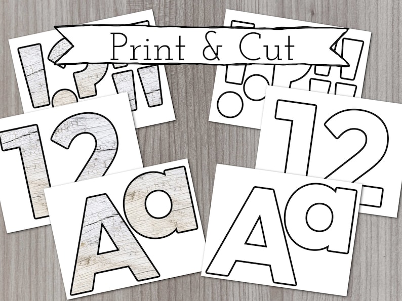 Printable Letters and Numbers for Bulletin Boards | Print and Cut ...