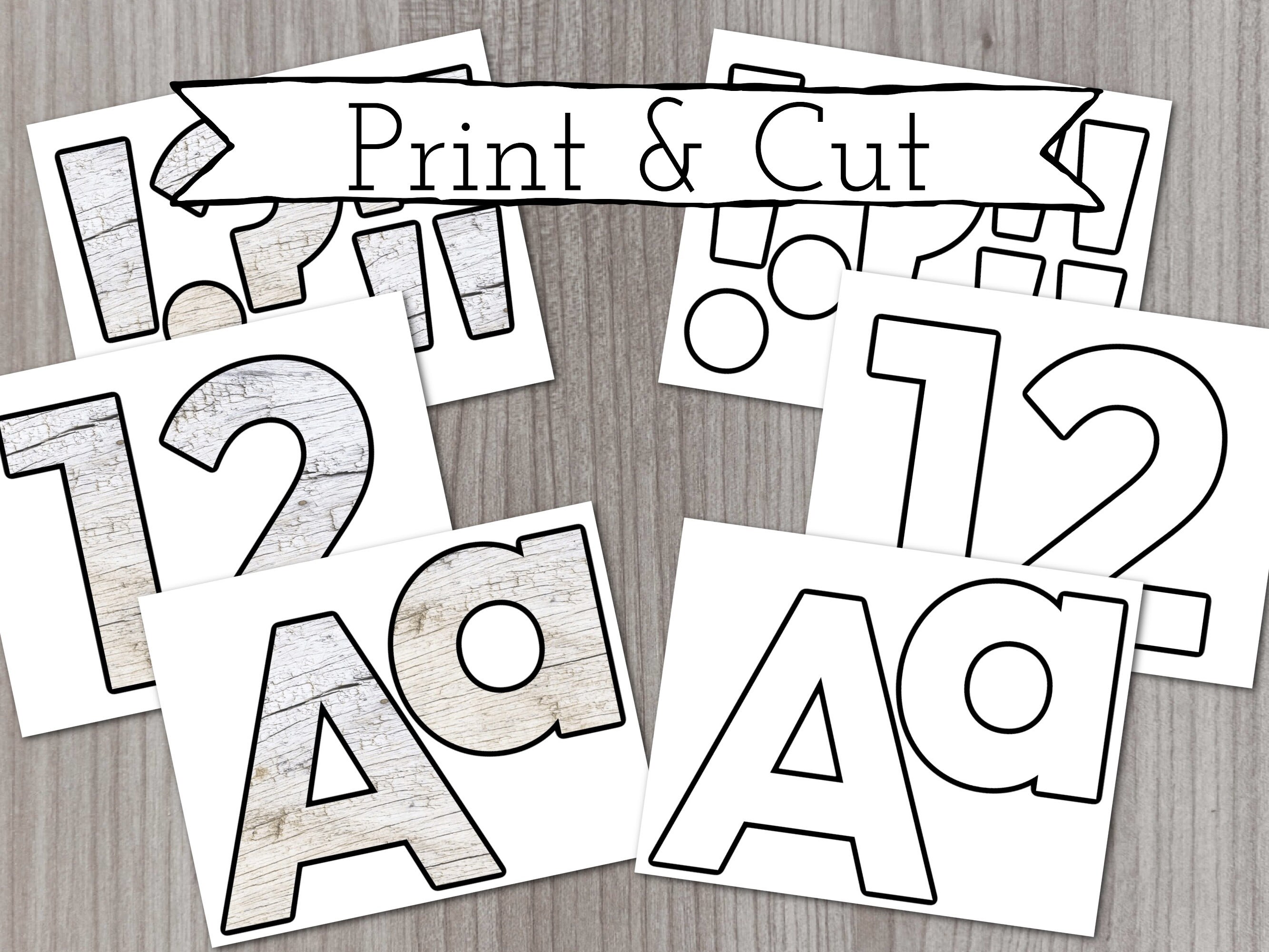 Printable Letters and Numbers for Bulletin Boards | Print and Cut ...