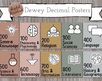 Dewey Decimal Posters | 10 Printable Posters With Call Numbers ...