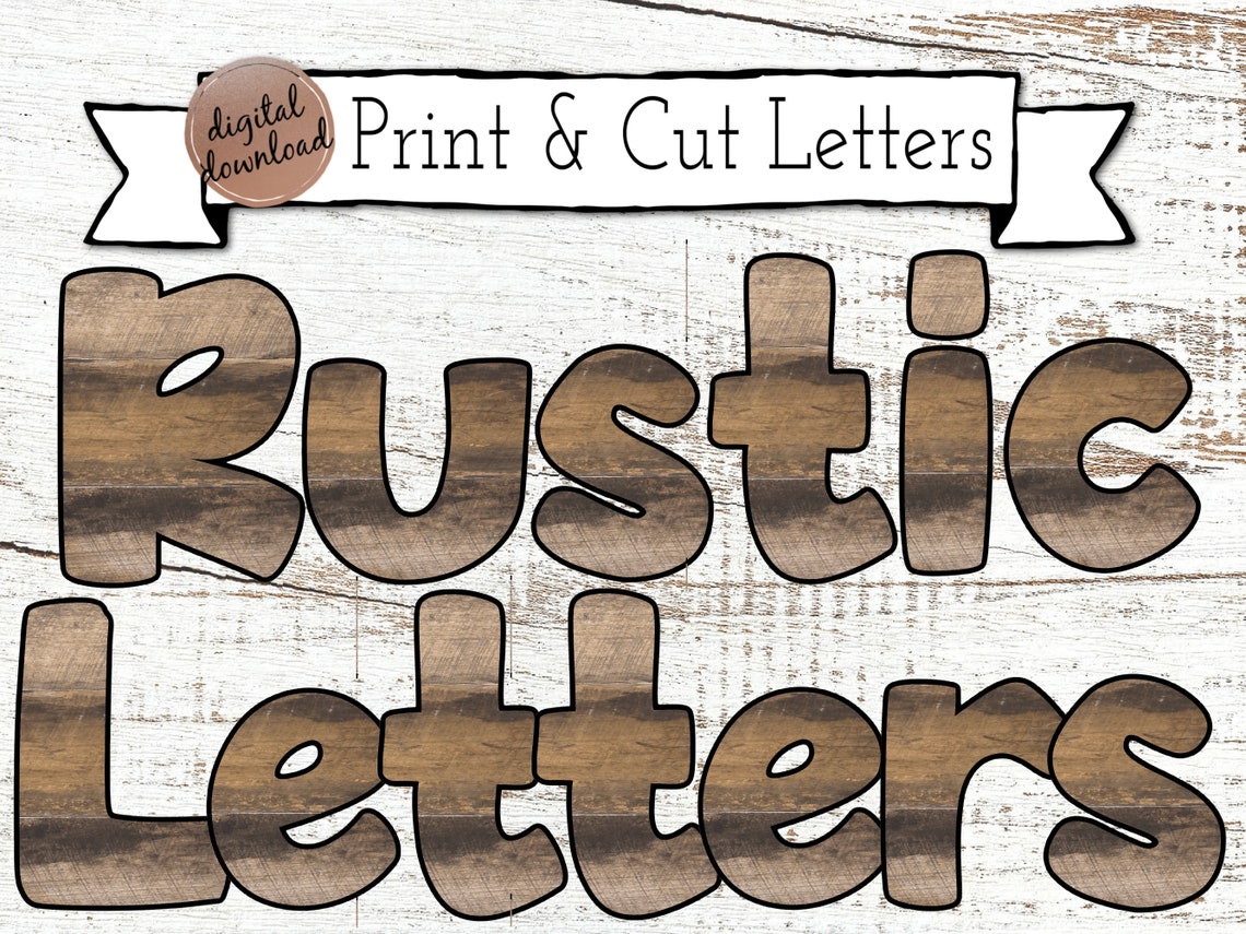 Rustic Printable Letters and Numbers for Bulletin Boards | Print and ...