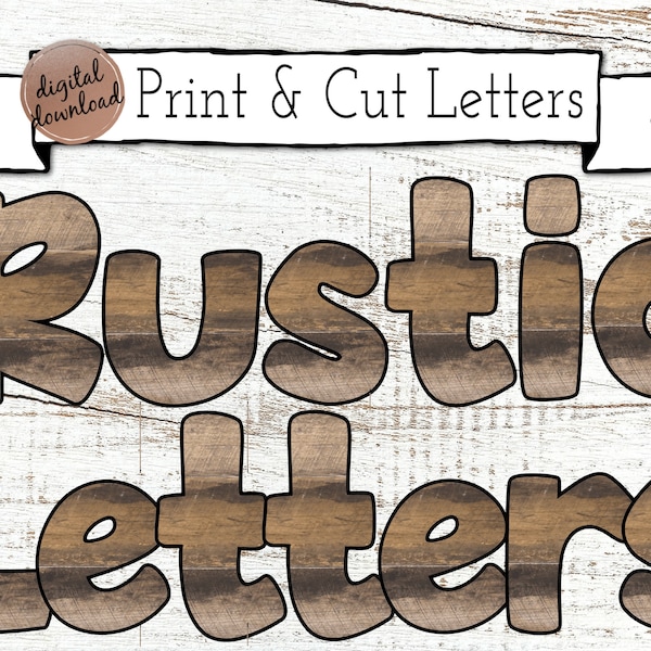 Rustic Wood Letters - Etsy