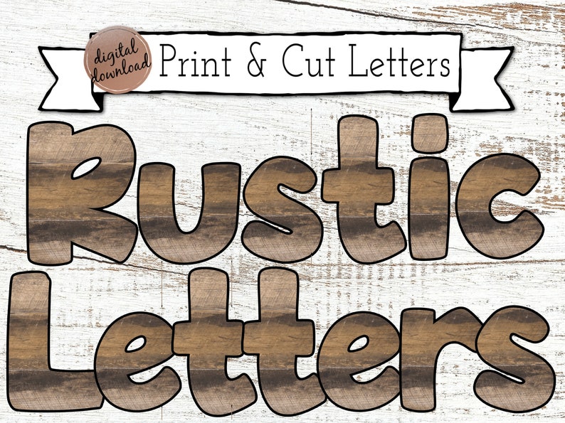 Rustic Printable Letters and Numbers for Bulletin Boards | Print and ...