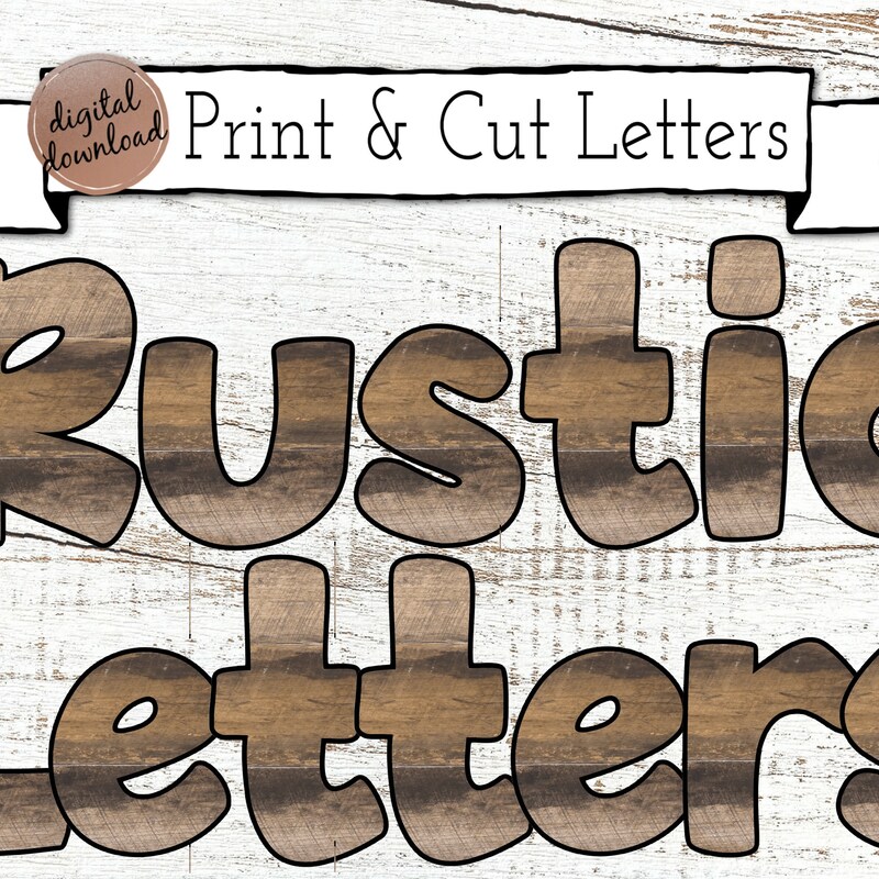 Rustic Wood Letters - Etsy