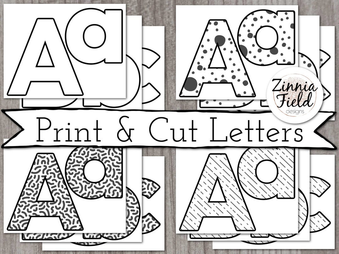 Printable Bulletin Board Letters and Numbers Print and Cut - Etsy