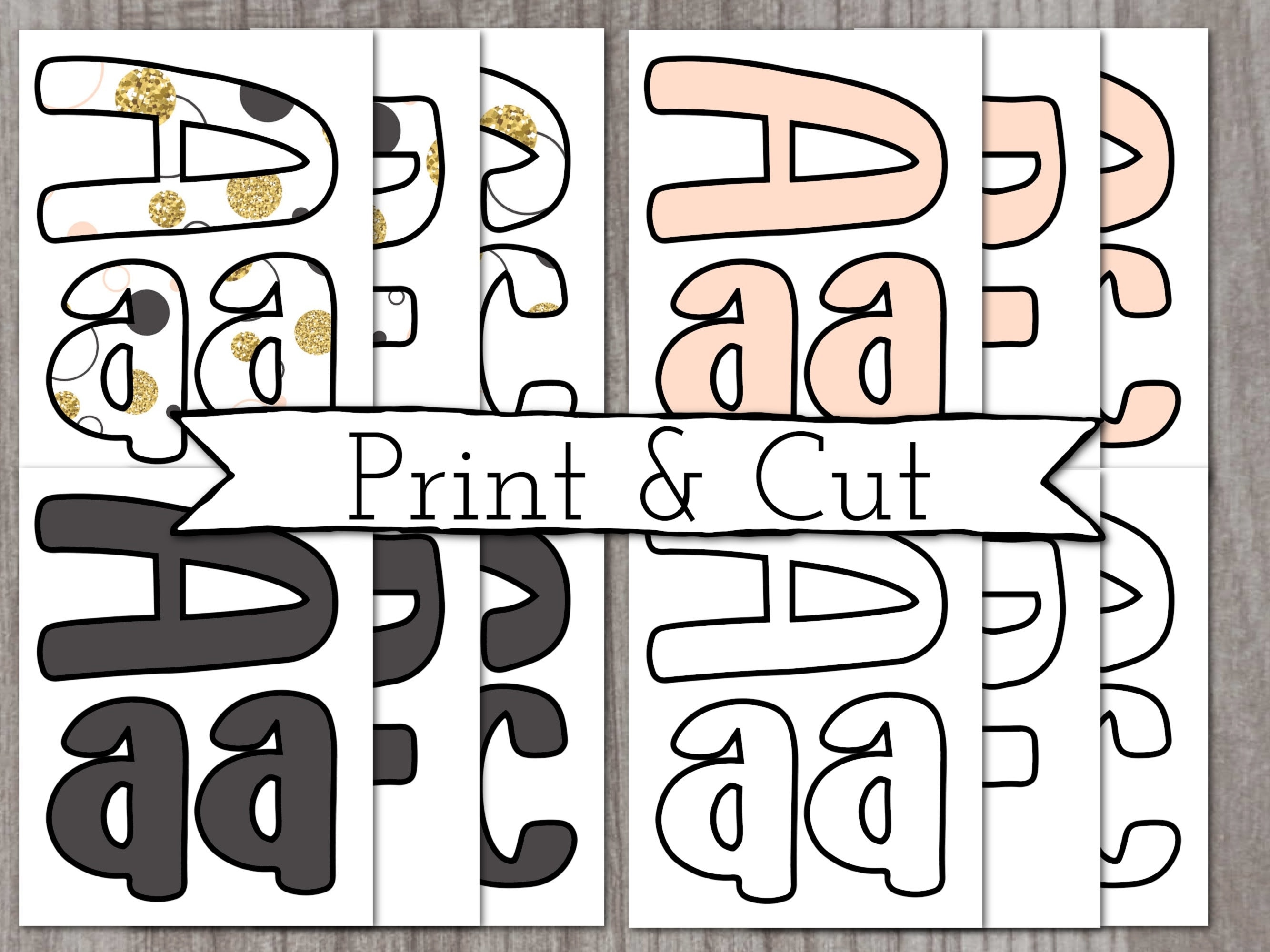 Printable Bulletin Board Letters and Numbers Print and Cut - Etsy Australia