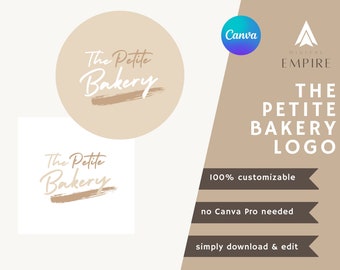 Set of 2 Bakery Business Logos, the Petite Bakery Logo, Digital Logo ...