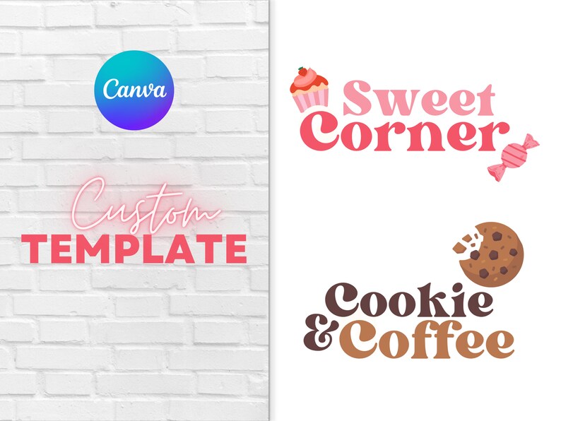 Set of 2 Bakery Business Logos, the Petite Bakery Logo, Digital Logo ...