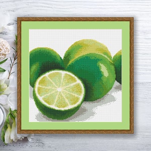 Set of 3 Cross Stitch Pattern | Kitchen Cross Stitch Pattern | Citrus ...