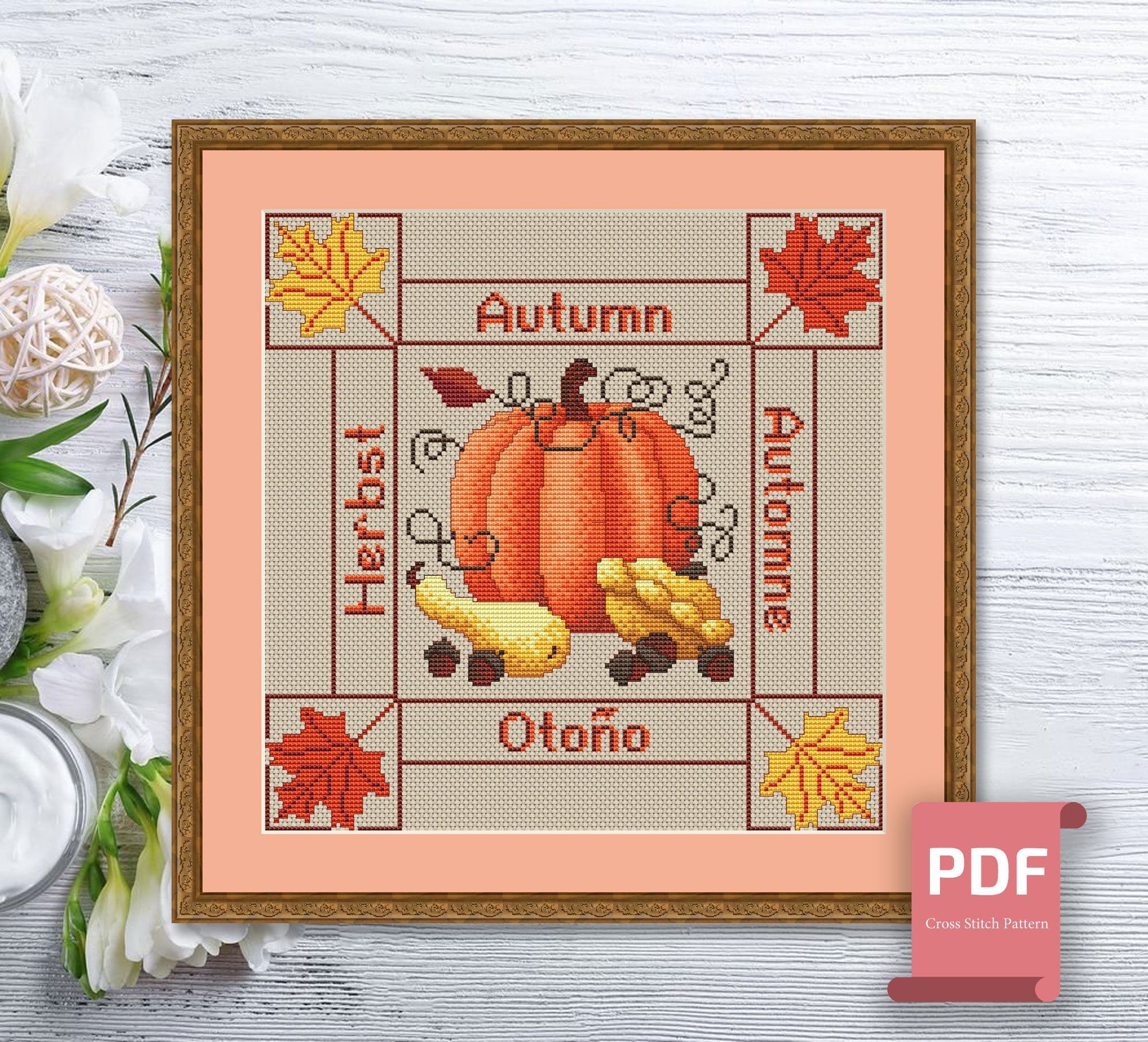 Autumn Cross Stitch Pattern Seasons Cross Stitch Pattern - Etsy