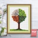 Tree Four Seasons Cross Stitch Pattern | Tree Four Seasons Pattern ...