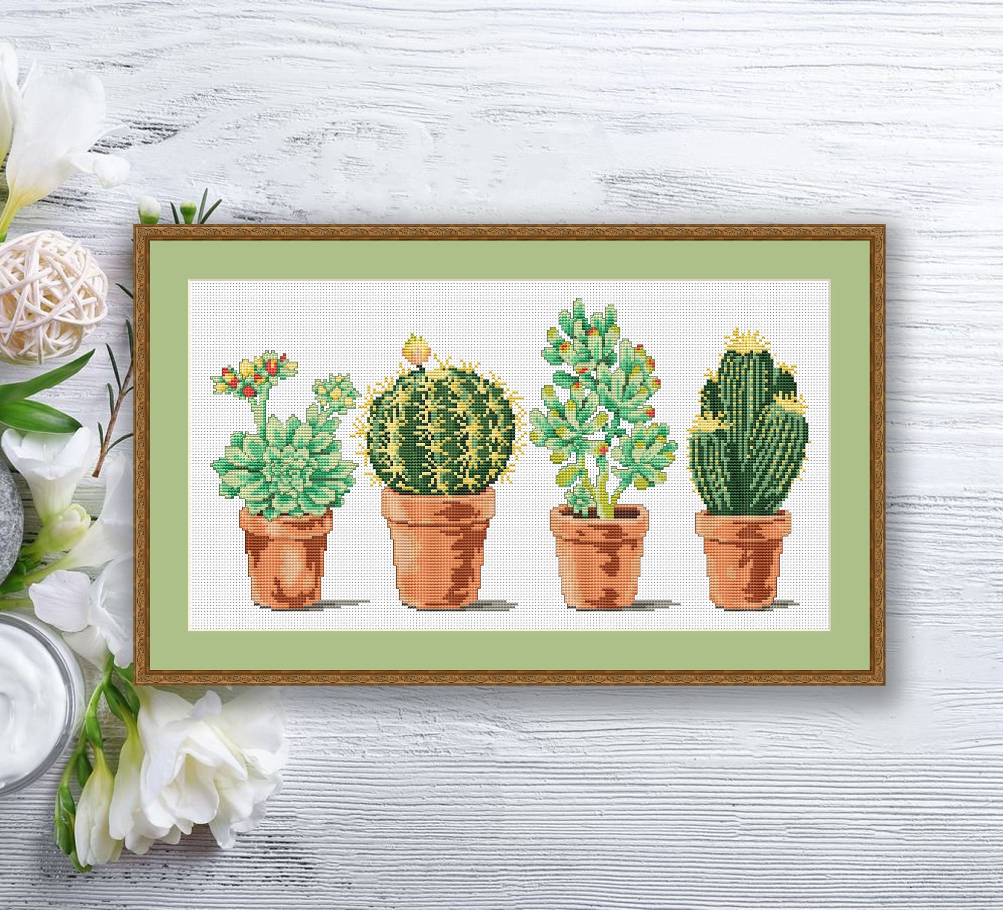 Four Cacti Cross Stitch Pattern Cactus Cross Stitch Pattern - Etsy