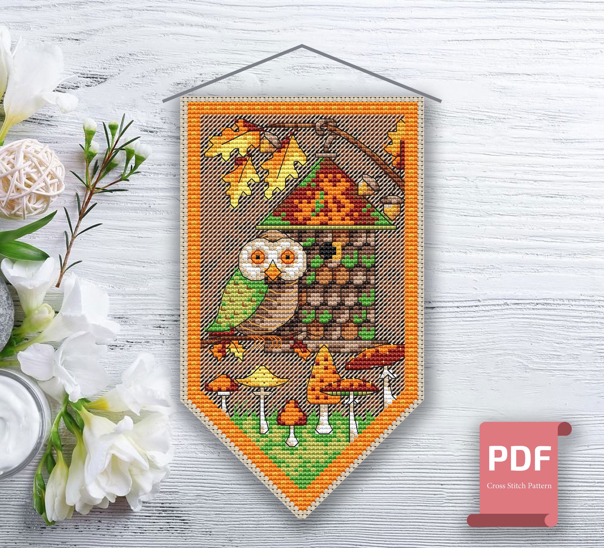 Autumn Cross Stitch Pattern Seasons Cross Stitch Pattern Autumn ...