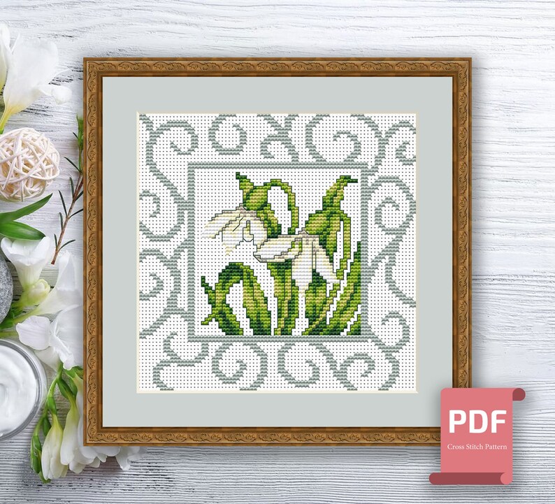 Set of 3 Flowers Cross Stitch Pattern Flowers Cross Stitch - Etsy