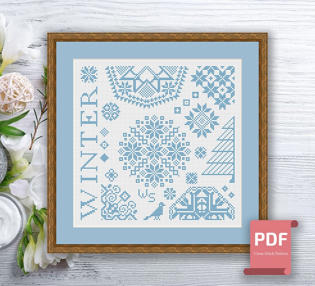 Winter Cross Stitch Pattern | Seasons Cross Stitch Pattern | Winter ...