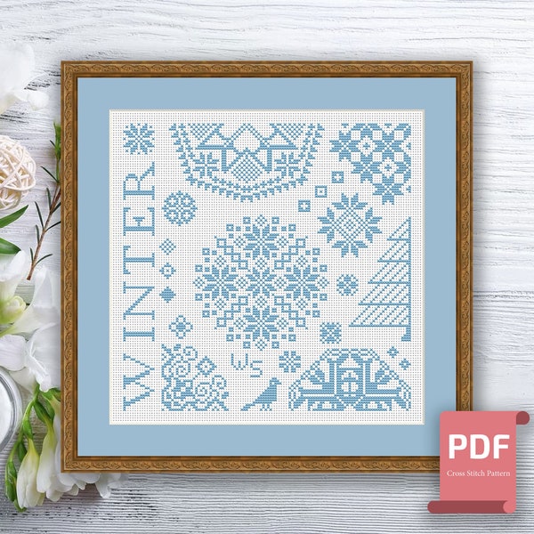 Winter Cross Stitch - Etsy