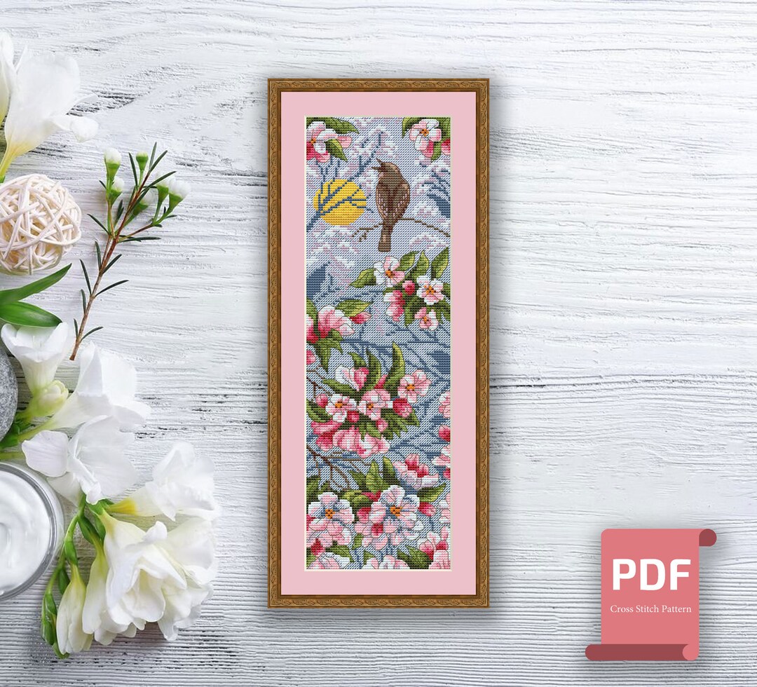 Spring Birds Cross Stitch Pattern | Seasons Cross Stitch Pattern ...
