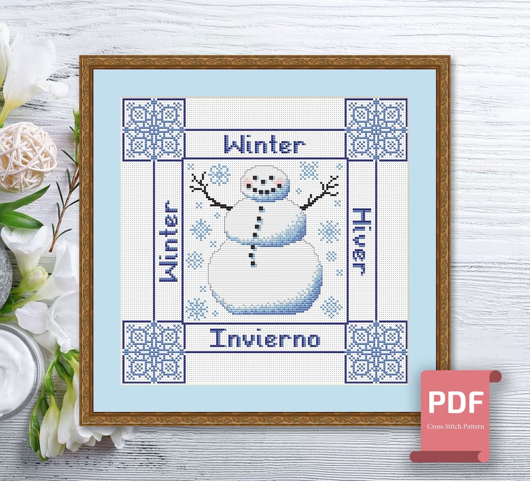 Winter Cross Stitch Pattern | Seasons Cross Stitch Pattern | Winter ...