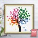 Tree Four Seasons Cross Stitch Pattern | Tree Four Seasons Pattern ...