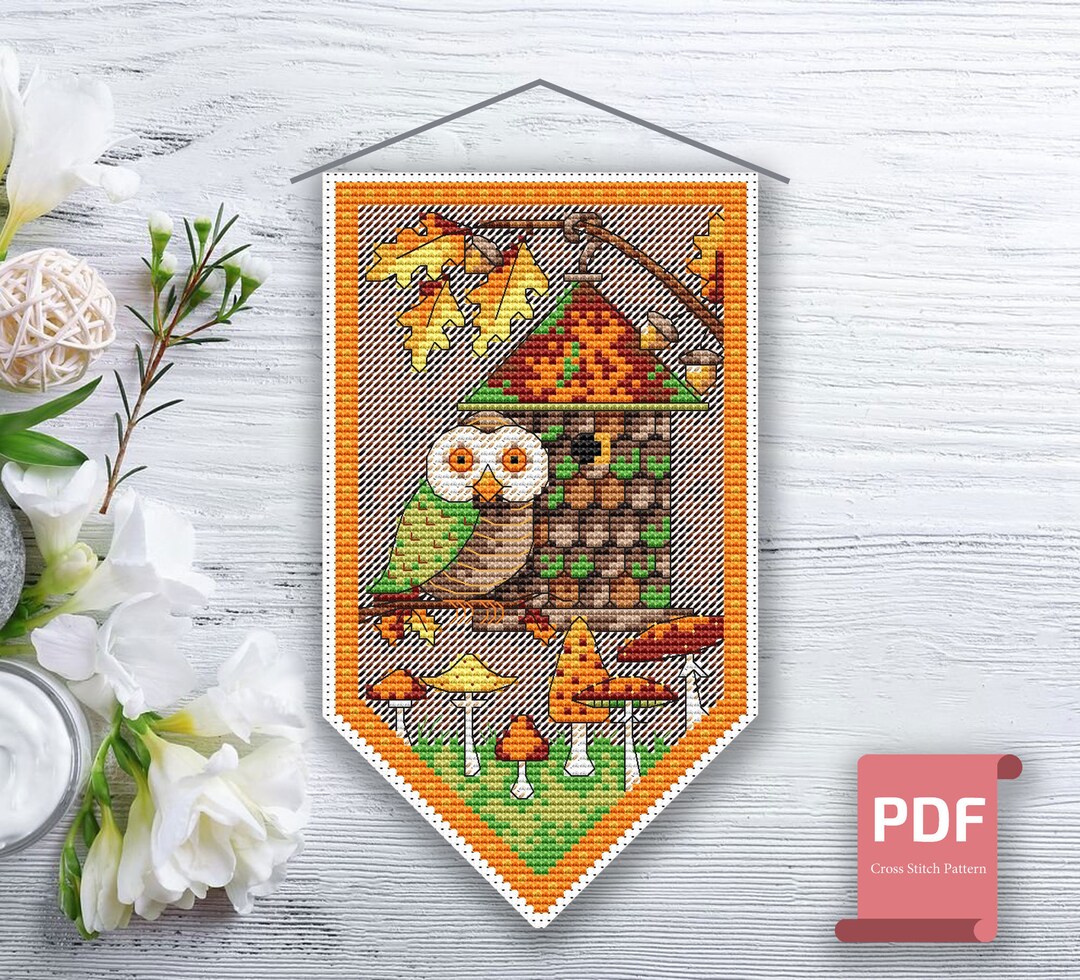 Autumn Cross Stitch Pattern | Seasons Cross Stitch Pattern | Autumn ...