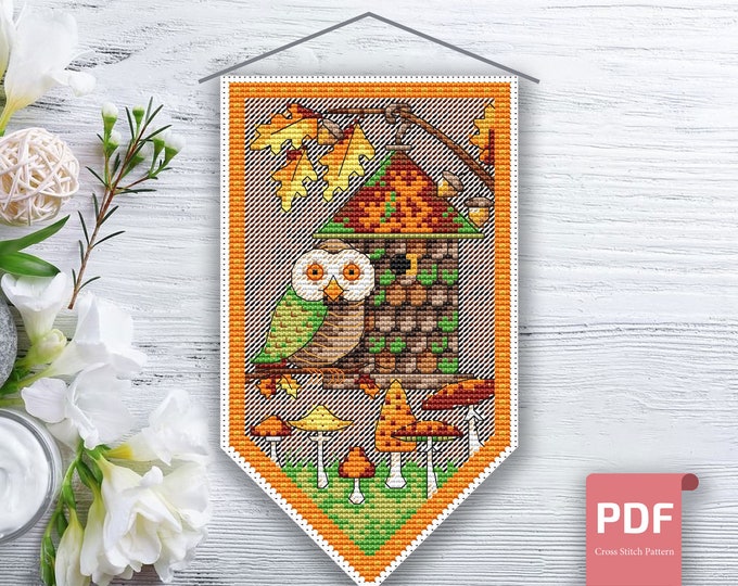 Set of 4 Seasons Cross Stitch Pattern Autumn Cross Stitch Summer Cross ...