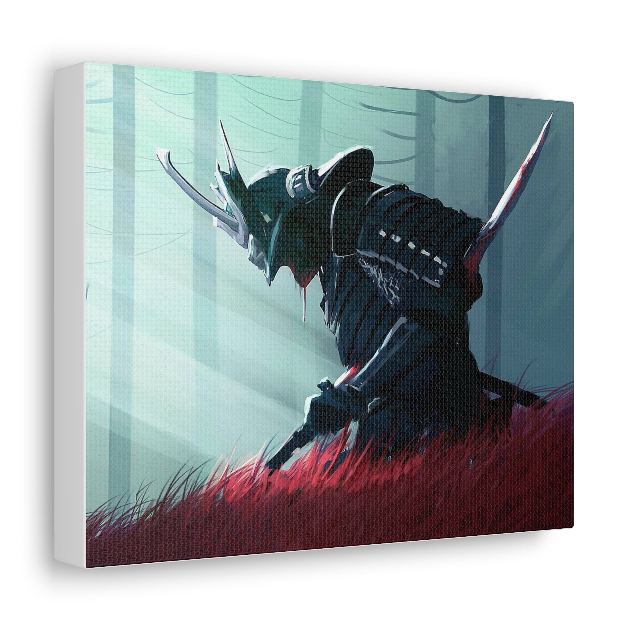 Samurai Defeat - Samurai Concept Art - Canvas Art Decor - Etsy