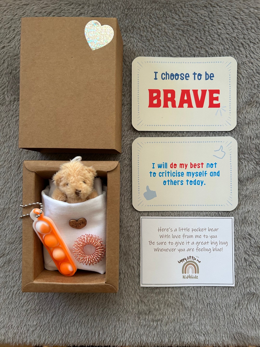 Worry Bear-worry Box Pocket Bear Anxiety Bear - Etsy