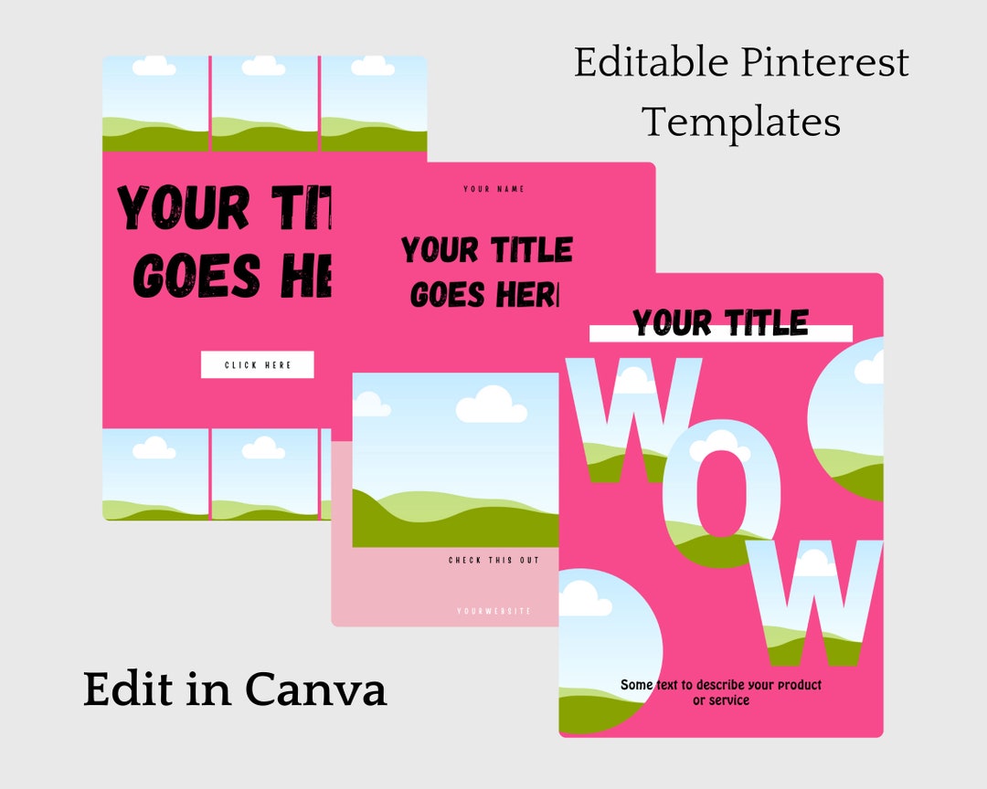 65 Pinterest Pins Templates, Editable Canva Templates, Social Media ...