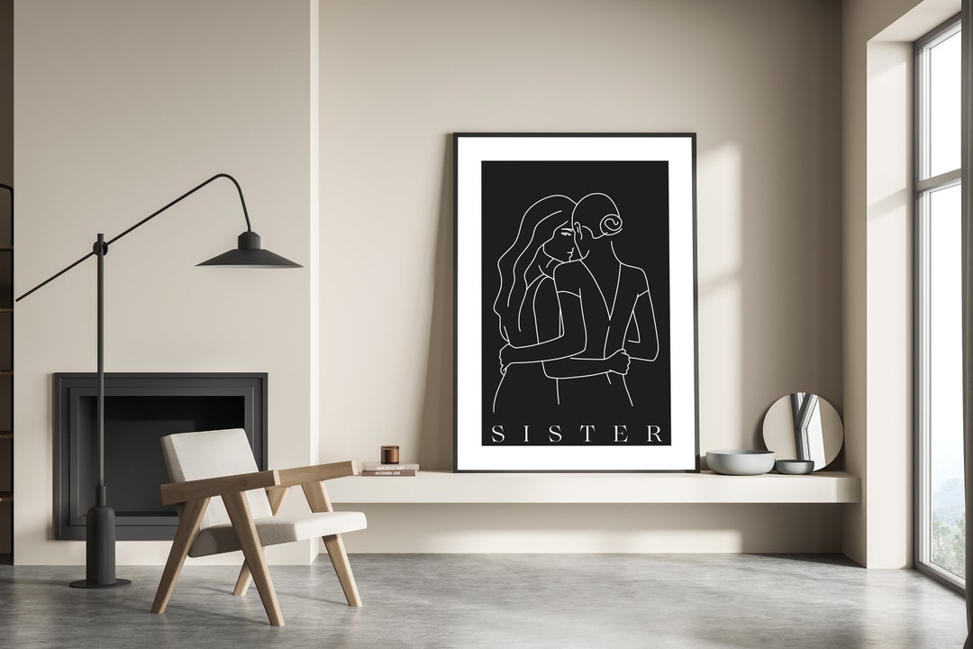 Sisters Poster Printable Wall Art Sisters Wall Art Gift Minimalist ...