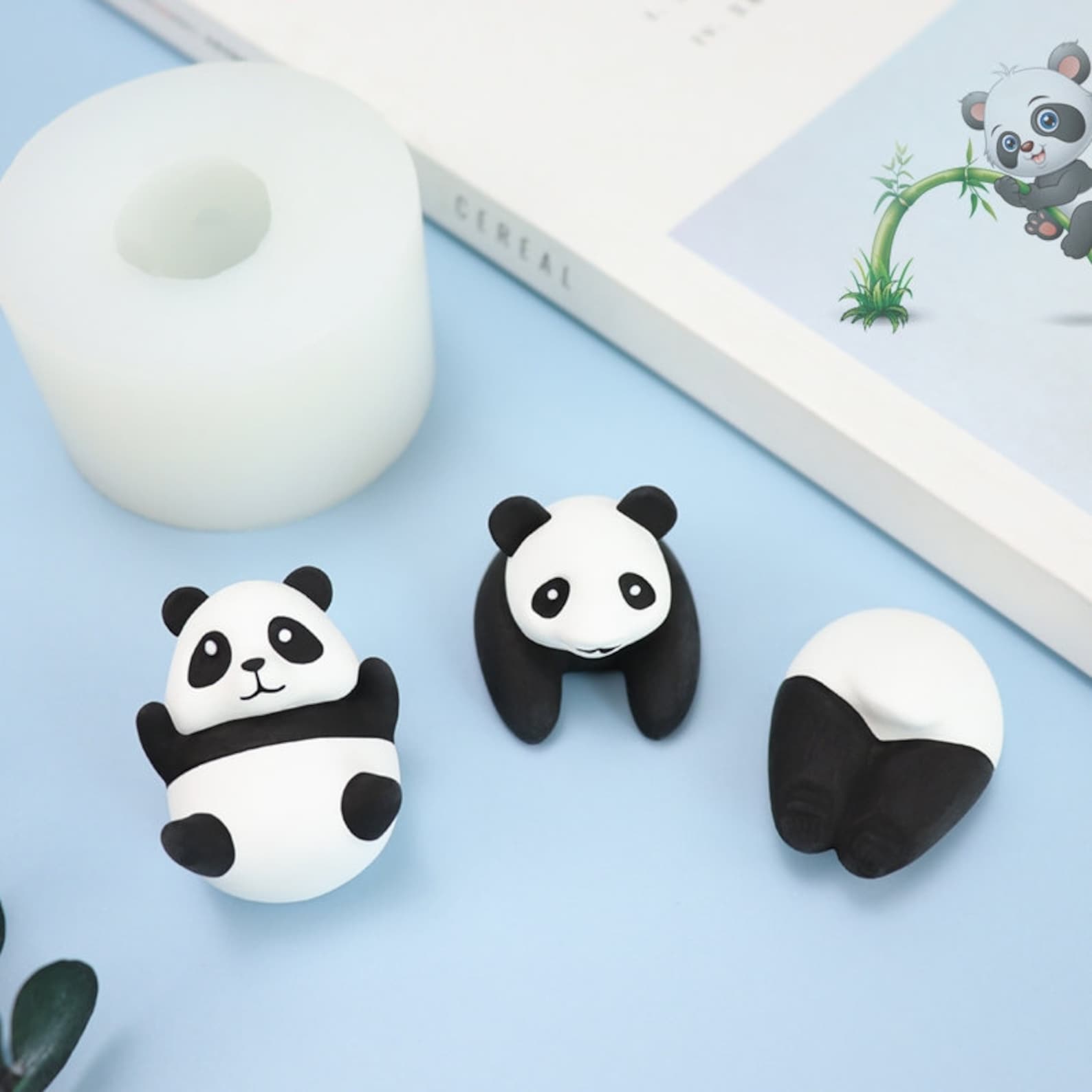 Panda, Animal Silicone Mold, Aromatherapy, Gypsum Mold, Aroma Stone ...