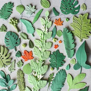 Leaf, Greenery, Maple Leafs Silicone Mold - Polymer Clay Mold, Fondant ...