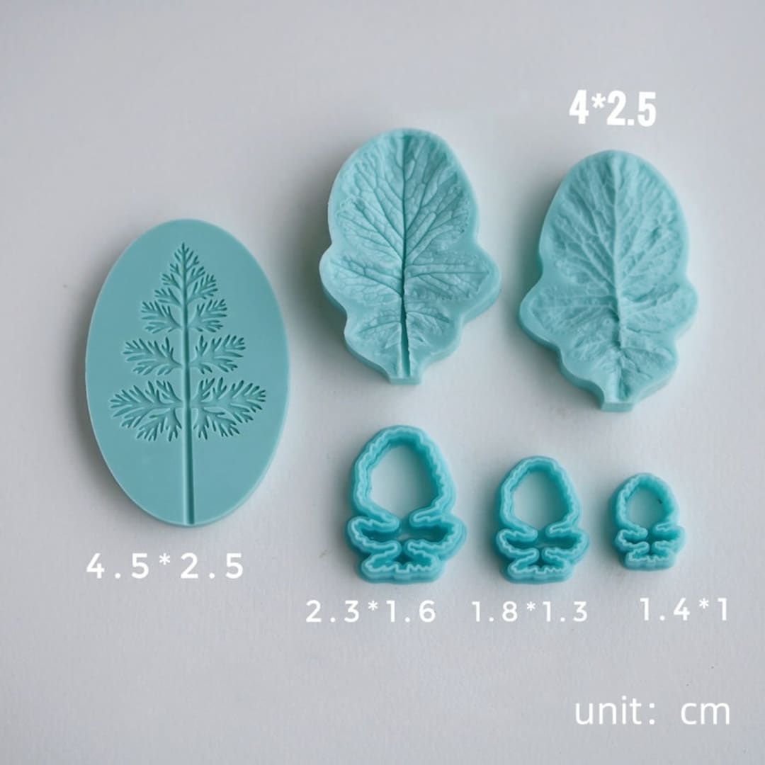 Turnip Greens Silicone Veiner, Flower Press, Petal Silicone Mold ...
