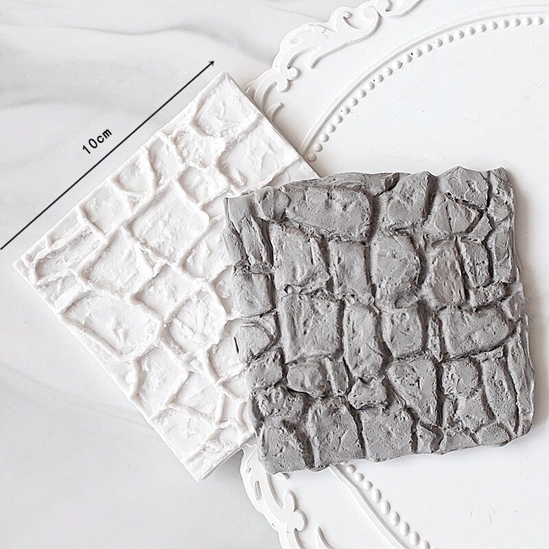 Brick Walls, Soil, and Stone Patterns Silicone Mold, Polymer Clay Mold ...