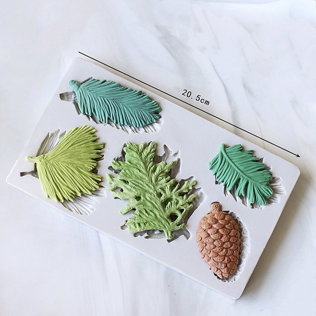 Phoenix Tree, Monstera, Pinecone, Leaves, Evergreen, Silicone Mold ...