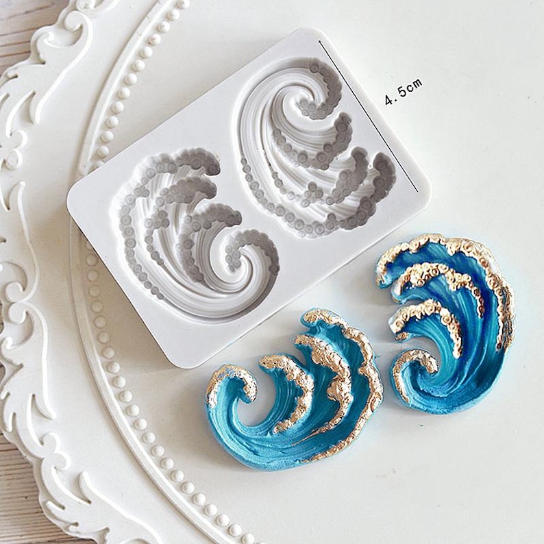 Wave, Cloud, Lantern Silicone Mold, Polymer Clay Mold, Resin Mold ...