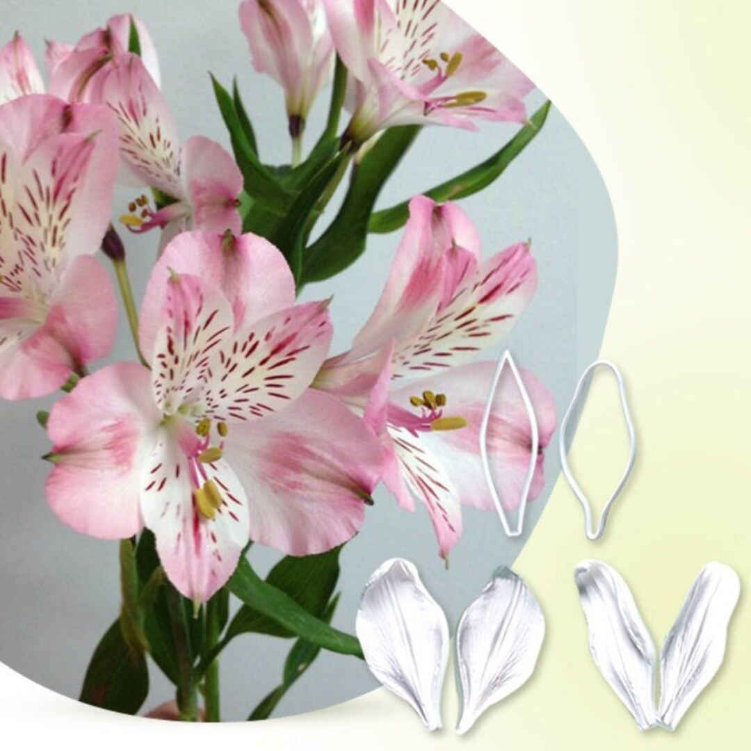 Lily Silicone Veiner and Plastic Cutter, Petal Press Floral Silicone ...