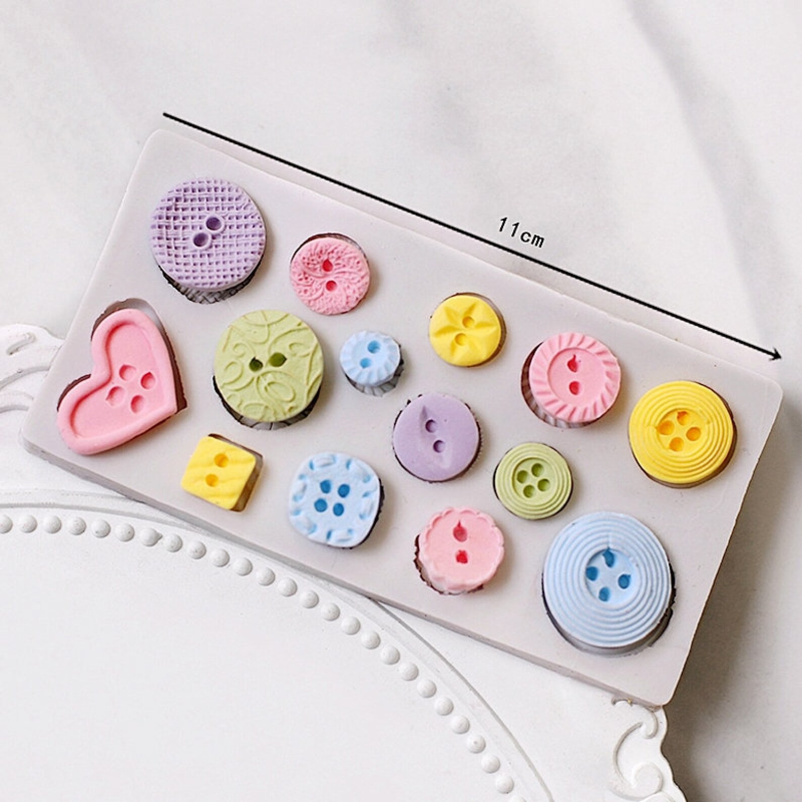 Food, Buttons, Bread, Cookies, Doughnuts Silicone Mold, Polymer Clay ...