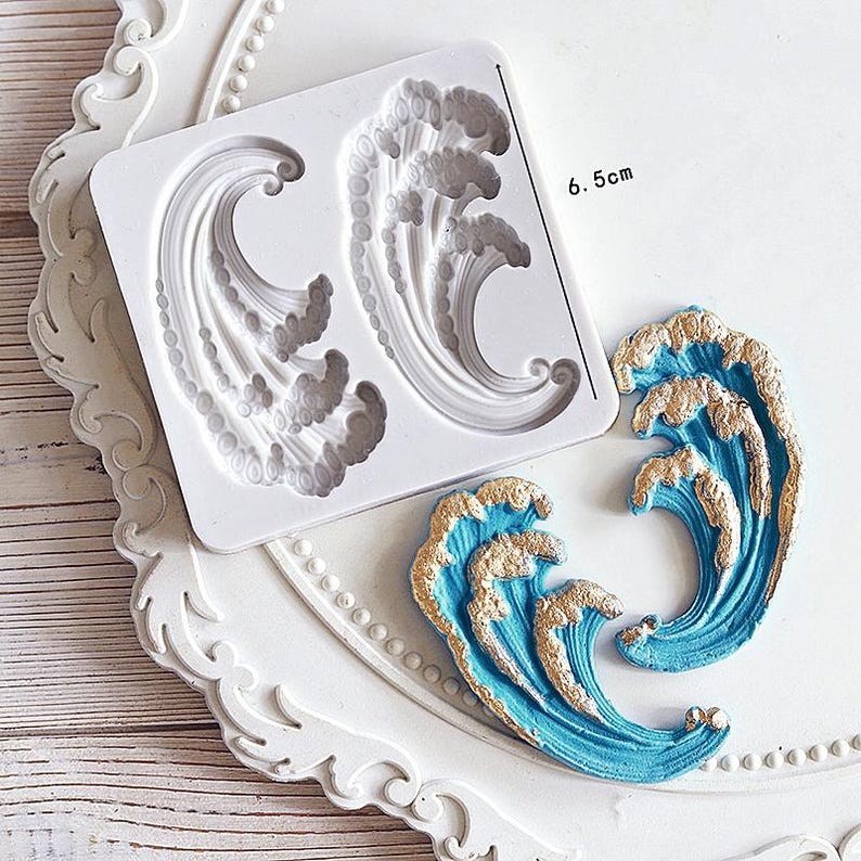 Wave, Cloud, Lantern Silicone Mold, Polymer Clay Mold, Resin Mold ...