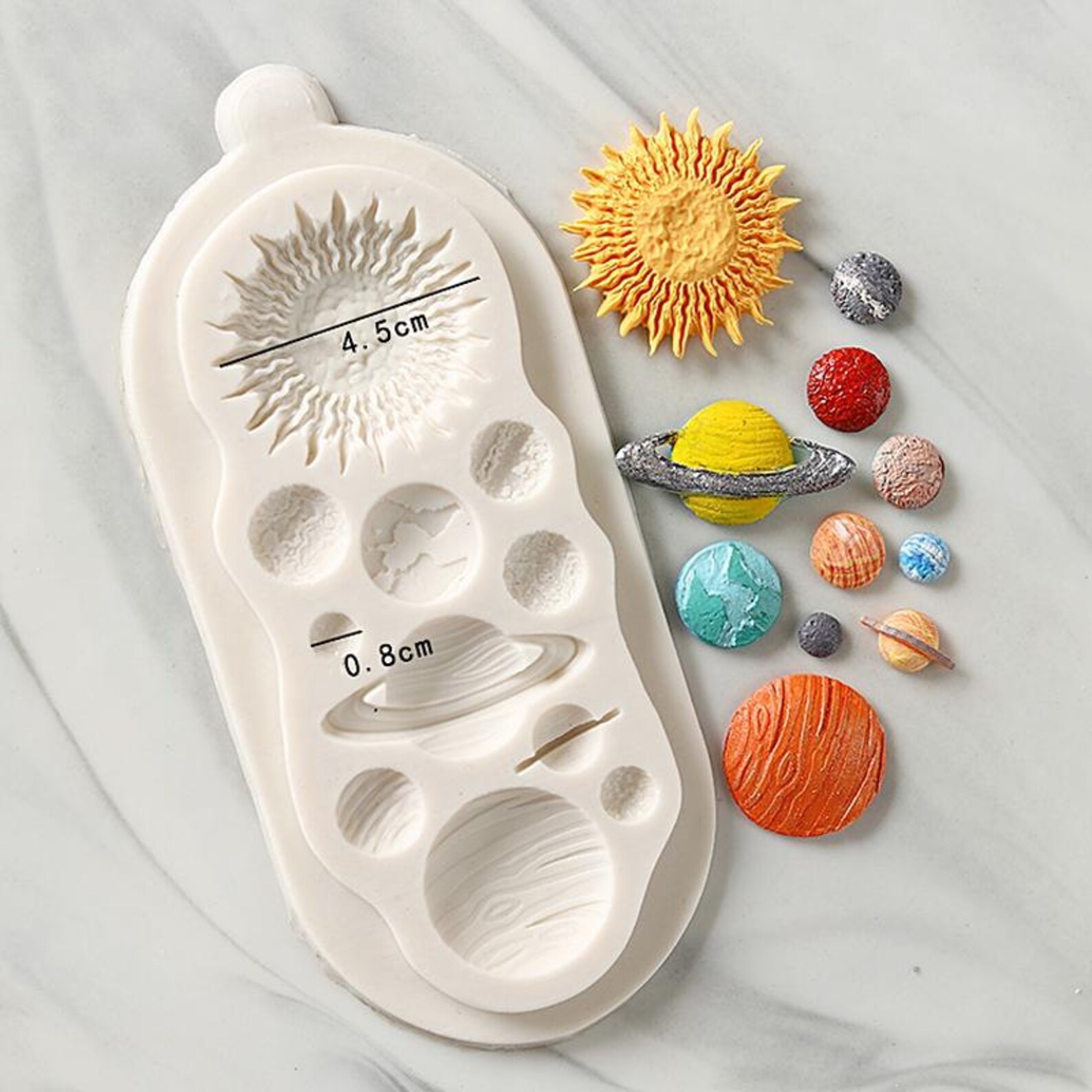 Rocket, Astronaut, Planet Silicone Mold, Polymer Clay Mold, Fondant ...